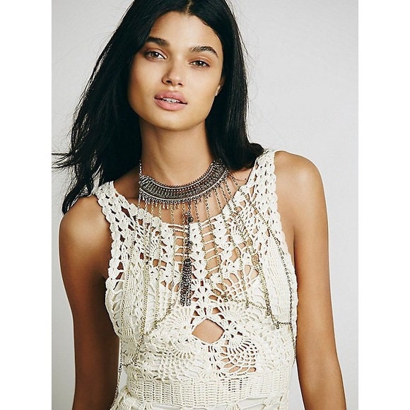 Open Back CROCHET Mini Dress PATTERN Pdf for Women FESTIVAL - Etsy