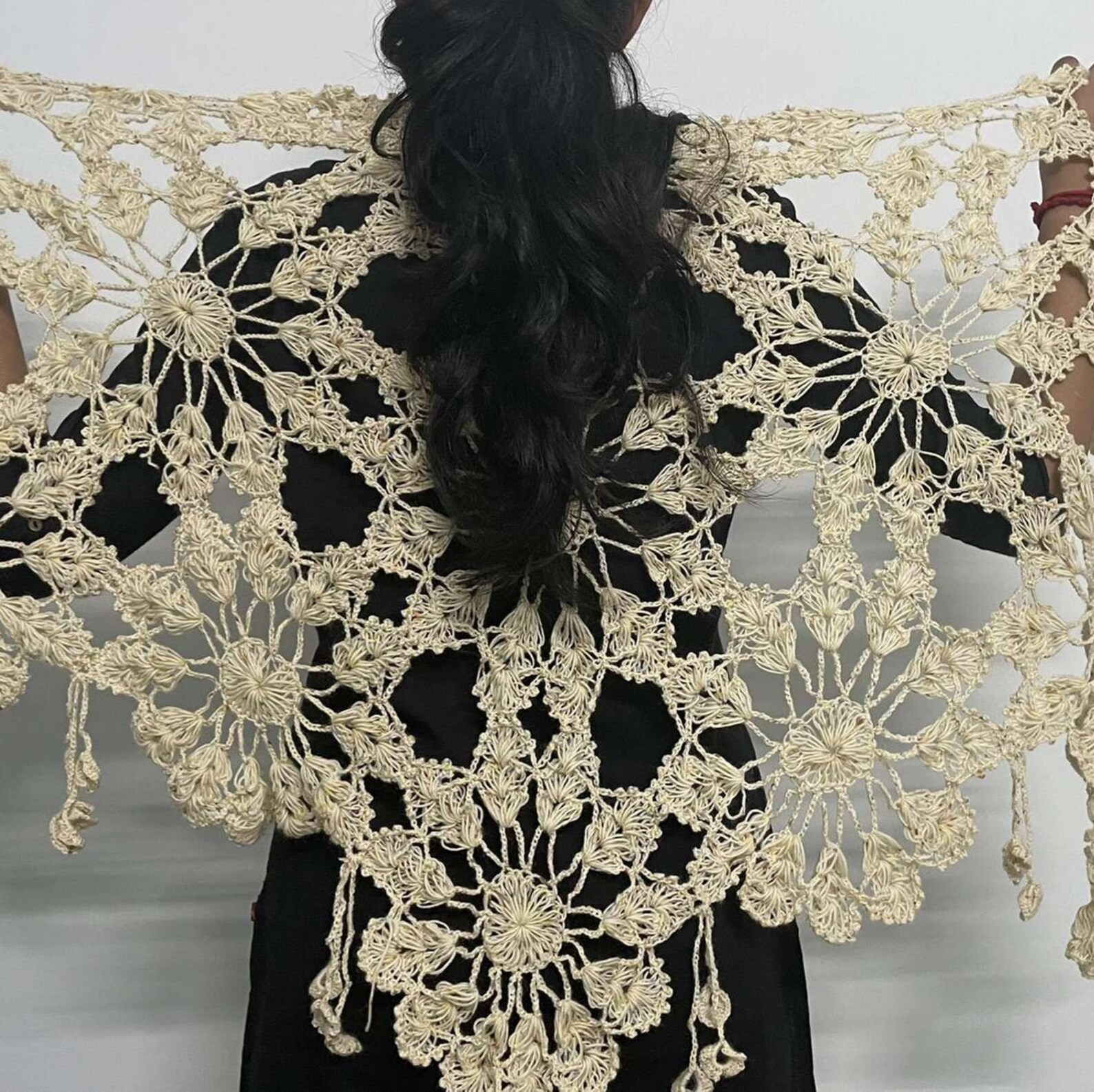 TUTORIAL Easy Crochet Wedding SHAWL Pattern Pdf - Lace Bridal Wool CAPE ...