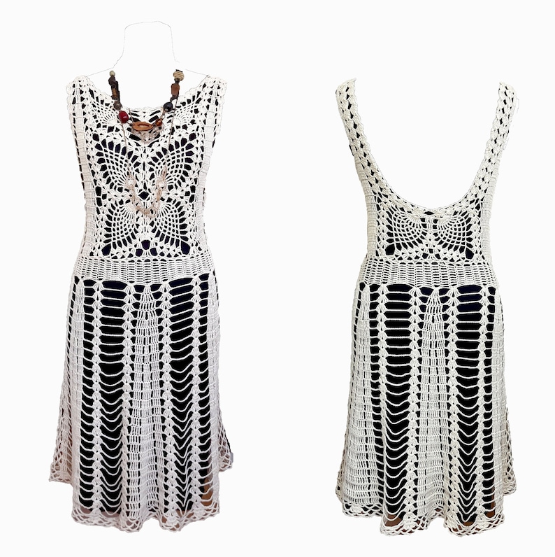 Open Back CROCHET Mini Dress PATTERN Pdf for Women FESTIVAL - Etsy