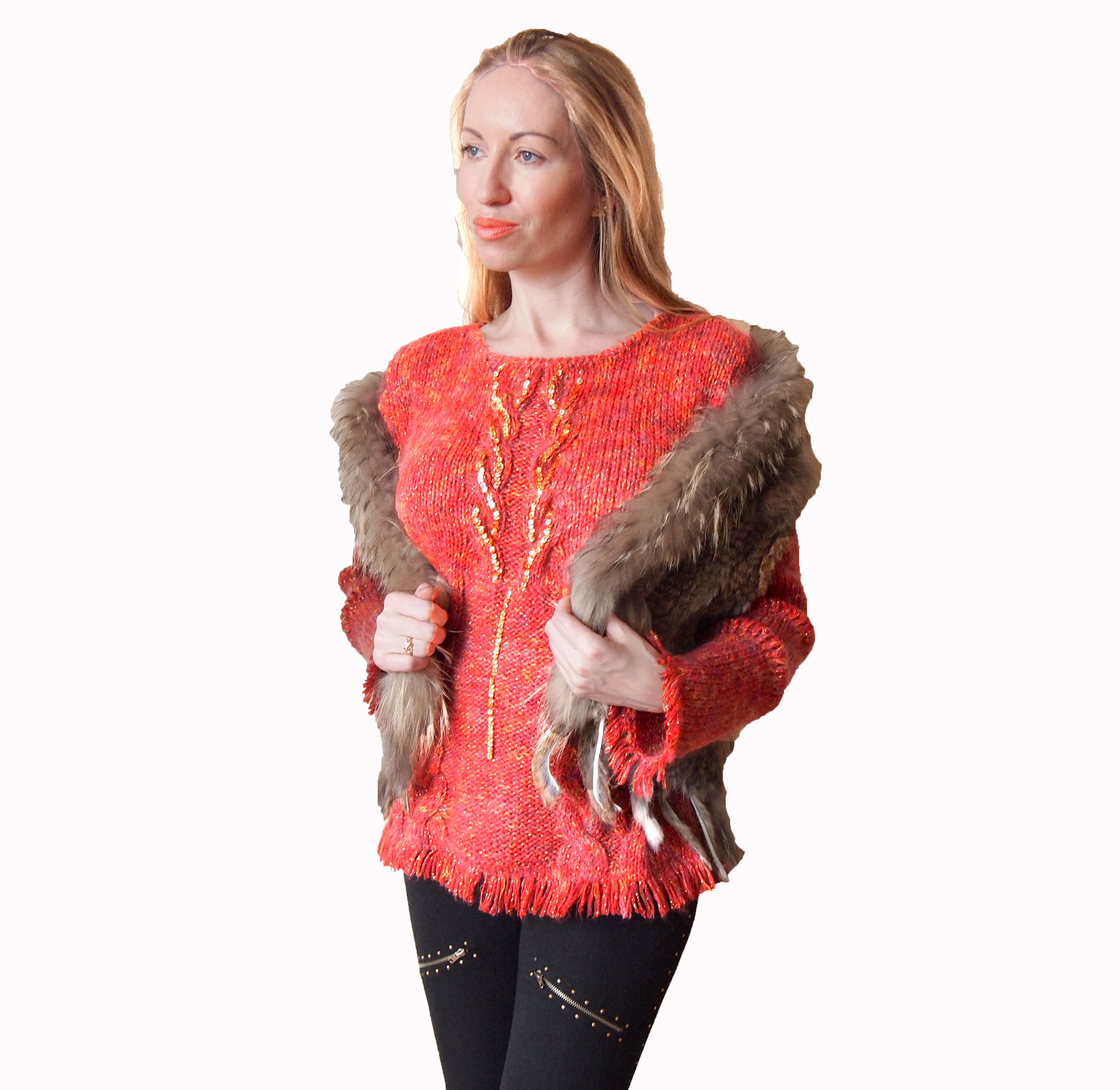 Wool MOHAIR Knit SWEATER Pattern Pdf Digital - CABLE Fall Pullover for ...