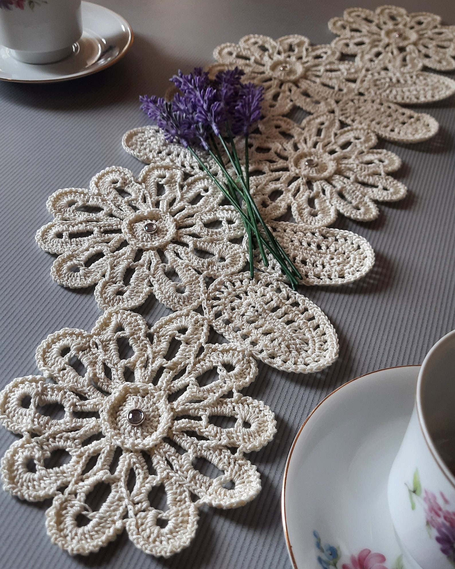 TUTORIAL Crochet TABLE Runner CENTERPIECE Pattern - Gift for the Home ...