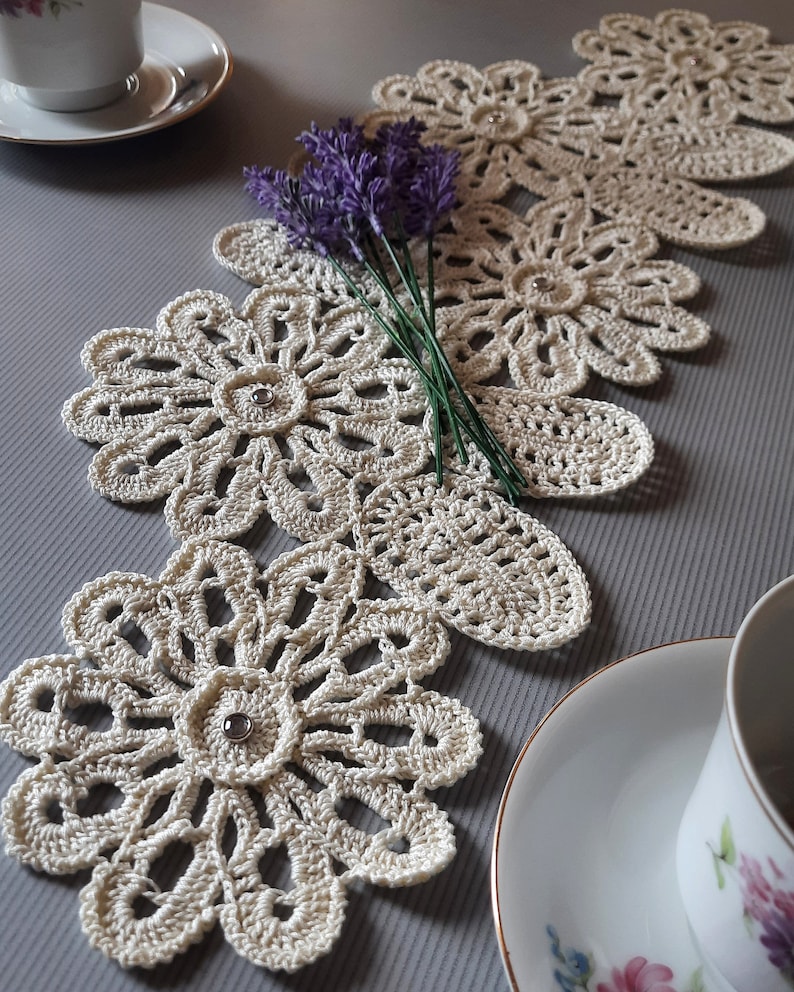 TUTORIAL Crochet TABLE Runner CENTERPIECE Pattern Gift for - Etsy