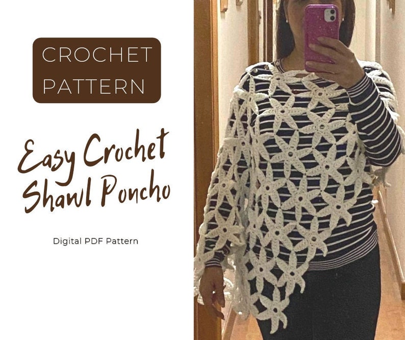 Easy Crochet Lace SHAWL Pattern Pdf Wool Wedding Bridal CAPE - Etsy