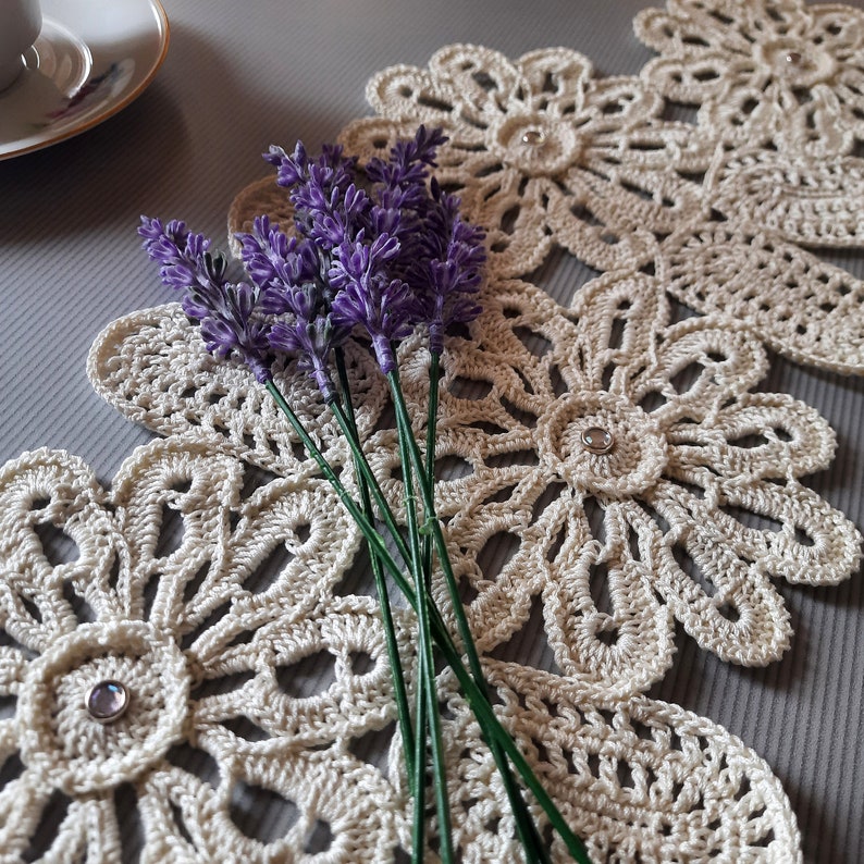 TUTORIAL Crochet TABLE Runner CENTERPIECE Pattern Gift for - Etsy
