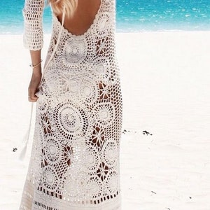 CROCHET Open Back MAXI Dress PATTERN Pdf for Women - Boho Summer See ...