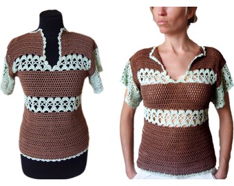 PDF PATTERN, Crochet Lace Blouse Top Pattern - Etsy