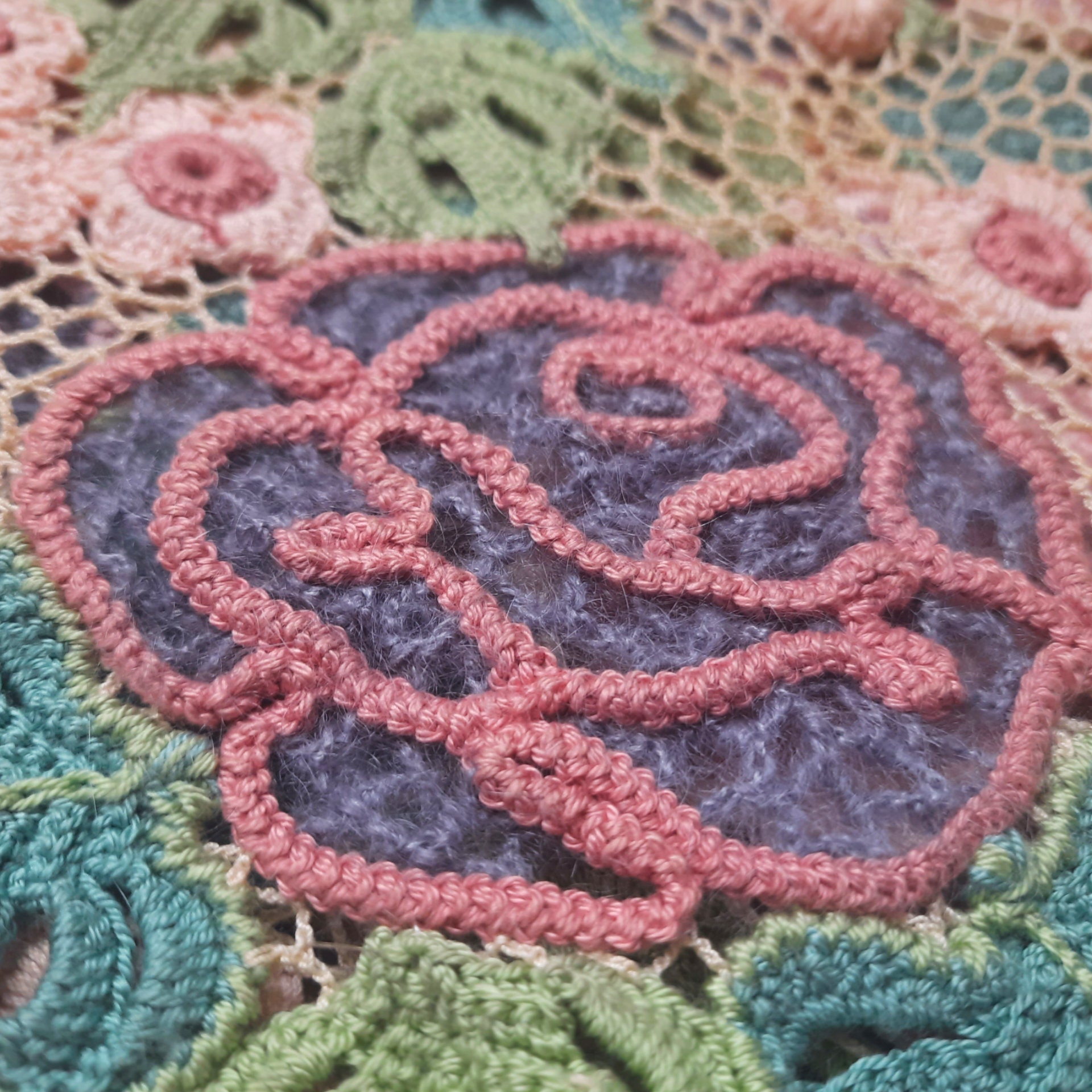 TUTORIAL! Crochet ROSE Applique Pattern Pdf - Table Coasters - FLOWER ...