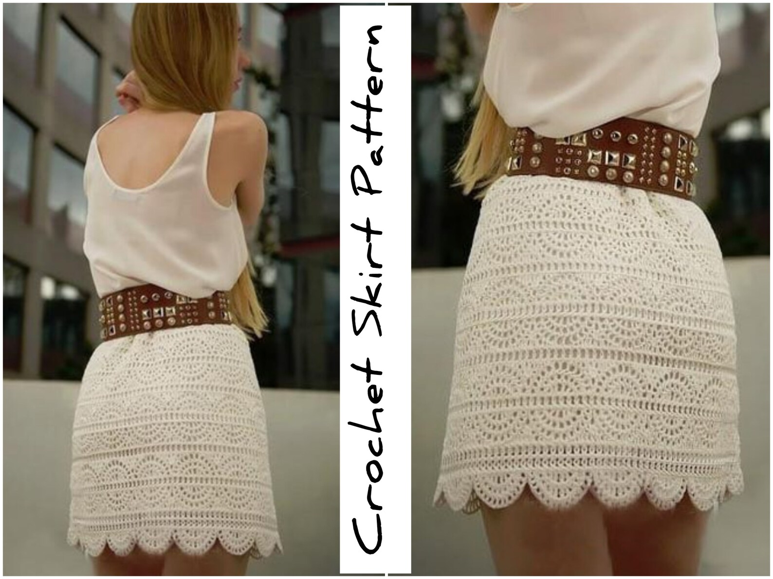 Easy Crochet Summer MINI Lace SKIRT PATTERN Pdf 70s Beach - Etsy