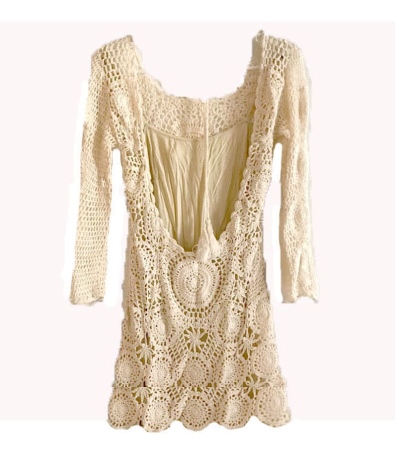 Crochet OPEN BACK Mini DRESS Pattern Pdf Backless Holiday - Etsy