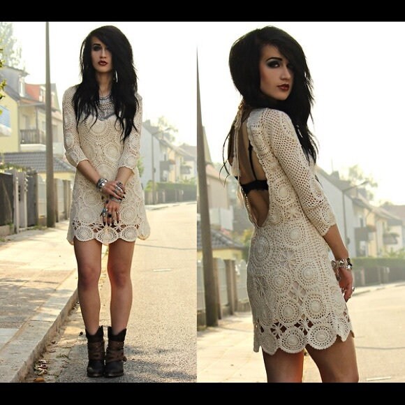 Crochet OPEN BACK Mini DRESS Pattern Pdf Backless Holiday - Etsy