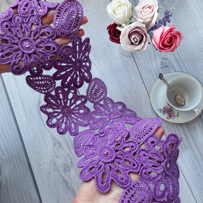 TUTORIAL Crochet TABLE Runner CENTERPIECE Pattern Gift for - Etsy