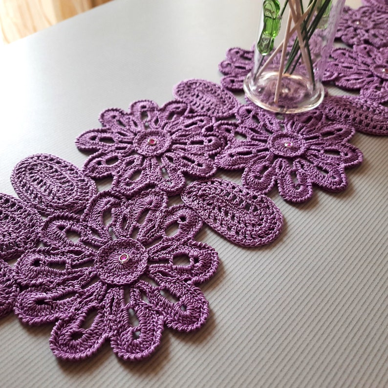 TUTORIAL Crochet TABLE Runner CENTERPIECE Pattern Gift for - Etsy