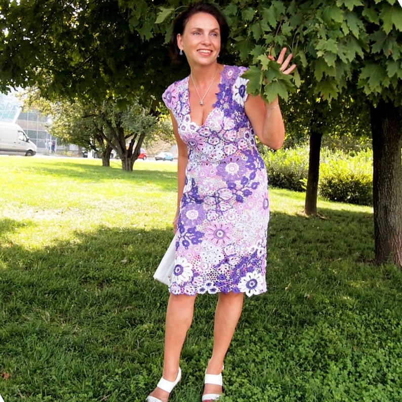 Crochet Antique LACE Midi DRESS Pattern Pdf for Women Summer - Etsy