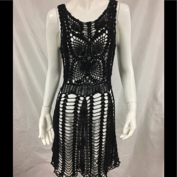 CROCHET Little Black Dress PATTERN Digital Pdf FESTIVAL Open - Etsy