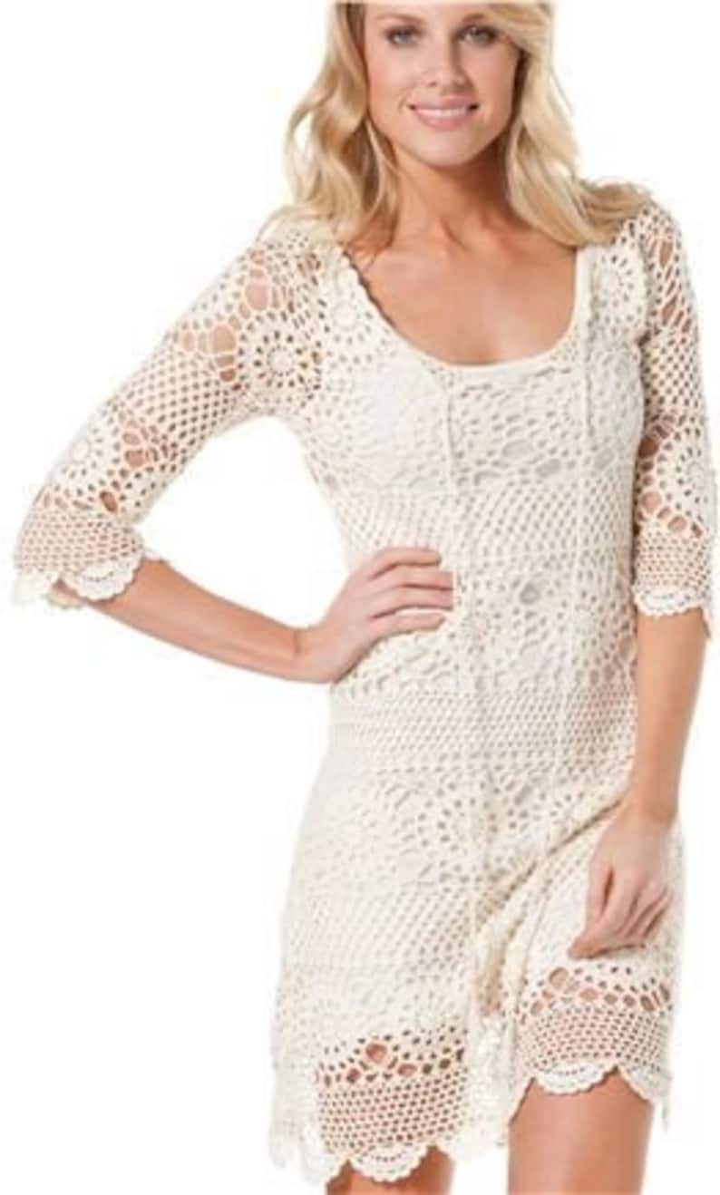 SUMMER Lace CROCHET Mini DRESS Pattern Pdf for Women Beach - Etsy