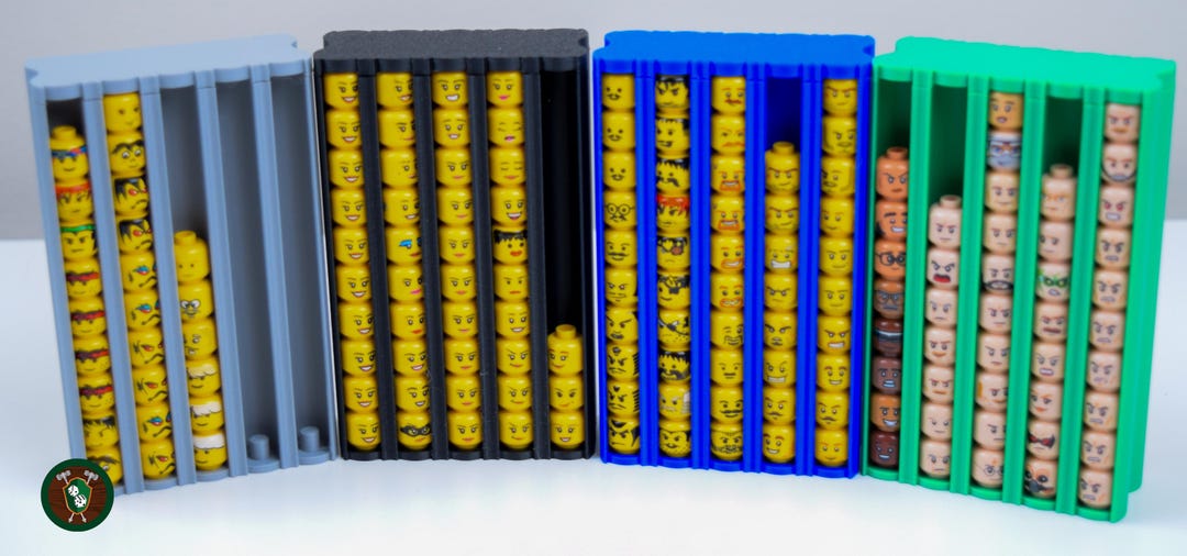 Brick Mini Head Organizer Holds up to 100 Heads Each. for Storage. AFOL ...