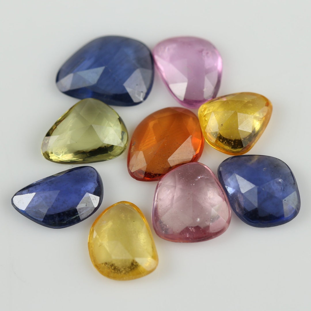 Natural Multi Sapphires,organic Shape Sapphire Lot,loose Multi Sapphire ...