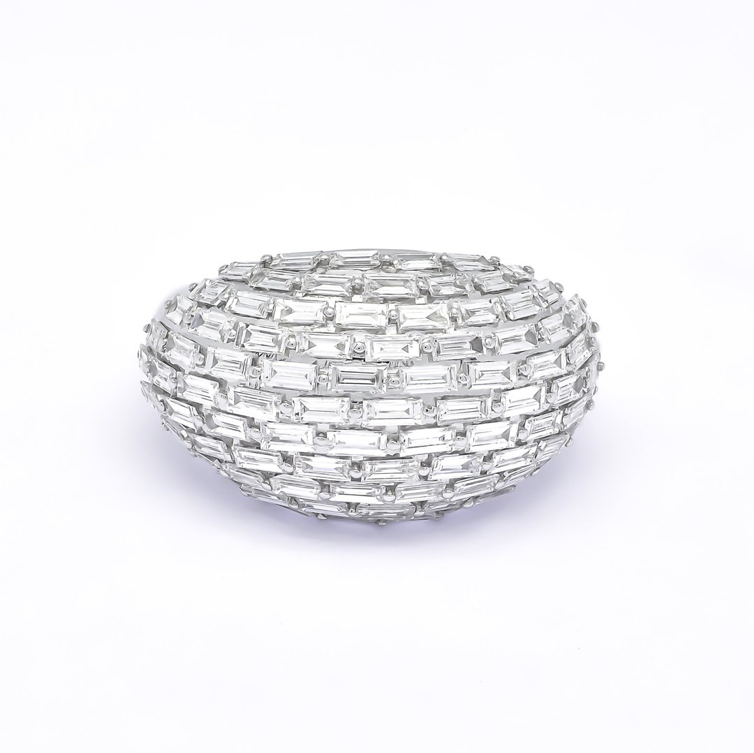 Natural Diamond Ring, Diamond Statement Ring, 18KT Gold With Diamond ...