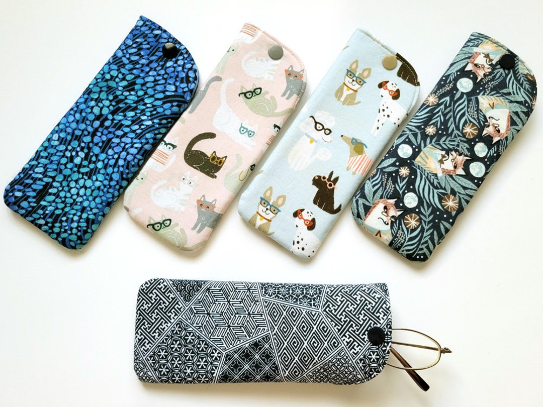 Slim Eyeglasses Case - Reading Glasses Case - Eyeglasses Case - Soft ...