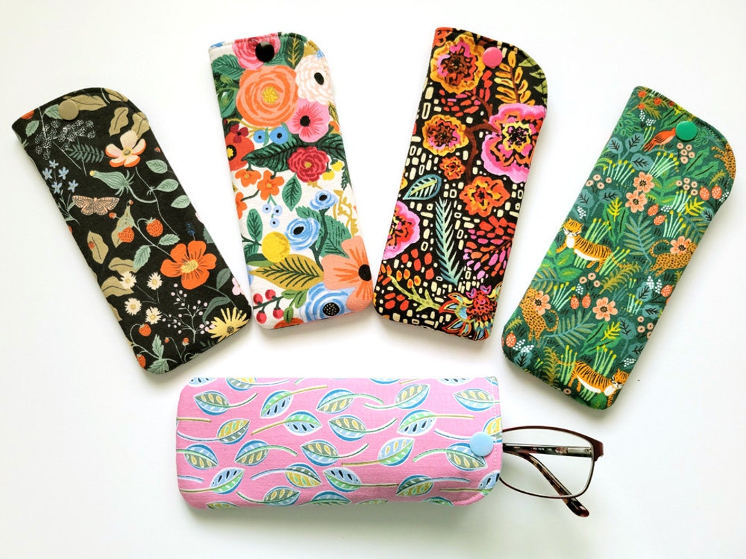 Floral Eyeglasses Case - Slim Eyeglasses Case - Reading Glasses Case ...