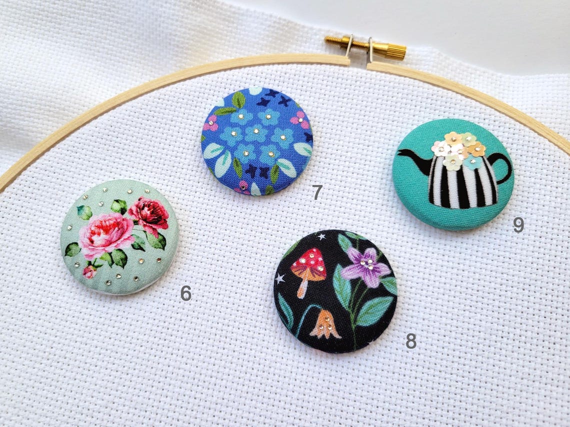 Needle Minder - Fabric Covered Needle Minder - Needle Keeper - Needle ...