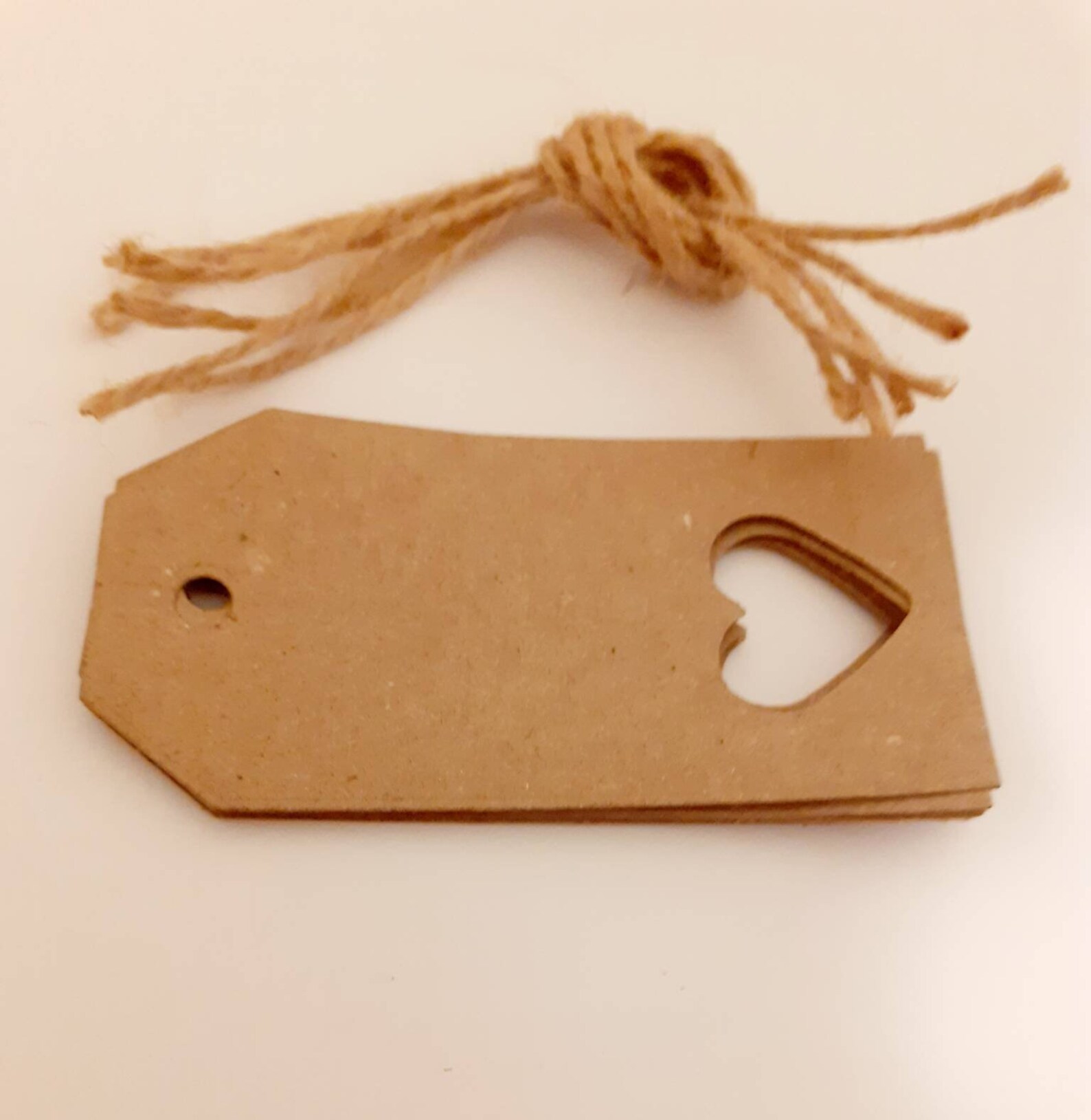 Heart Gift Tag, Brown Card Gift Tag, Wedding Tags, Cut Out Heart Tags ...