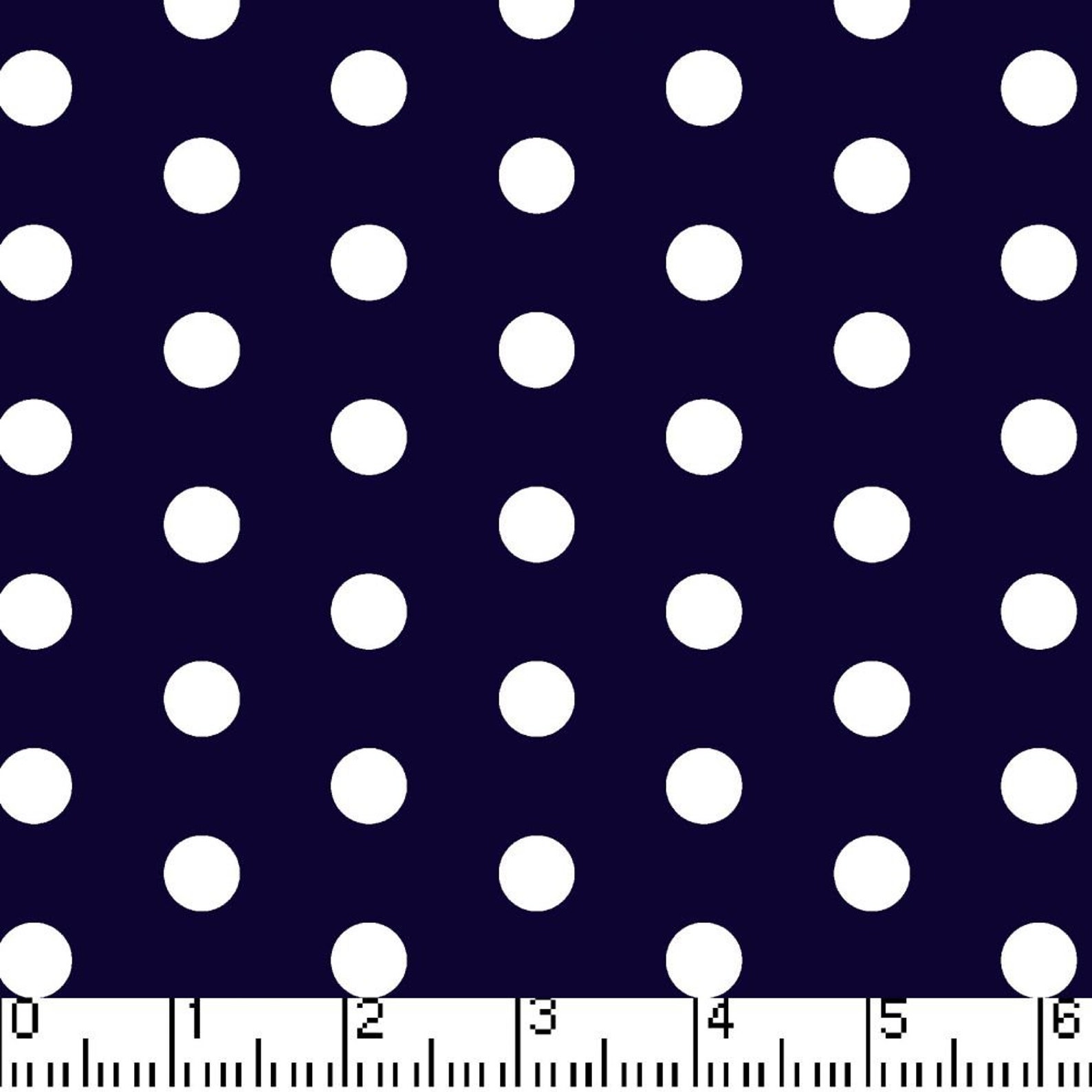 Polka Dot Navy And White Fabric Etsy