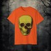 Yellow Goth Skull Cotton Tee - Etsy