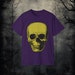 Yellow Goth Skull Cotton Tee - Etsy