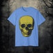Yellow Goth Skull Cotton Tee - Etsy