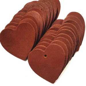 Heart Shape, Leather Heart Blank, 2 Sizes 40mm.1 9/16 50mm.2, Blank ...