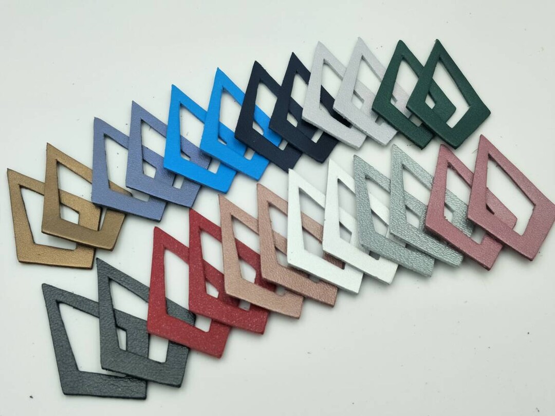 Diamond Shape, Metallic Leather Diamond Cut Outs, 57mm.2 1/4, 12 Pairs ...
