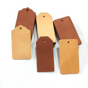 Leather Tag Blank, Leather Luggage Tag, Blank Leather Tag With a Hole ...