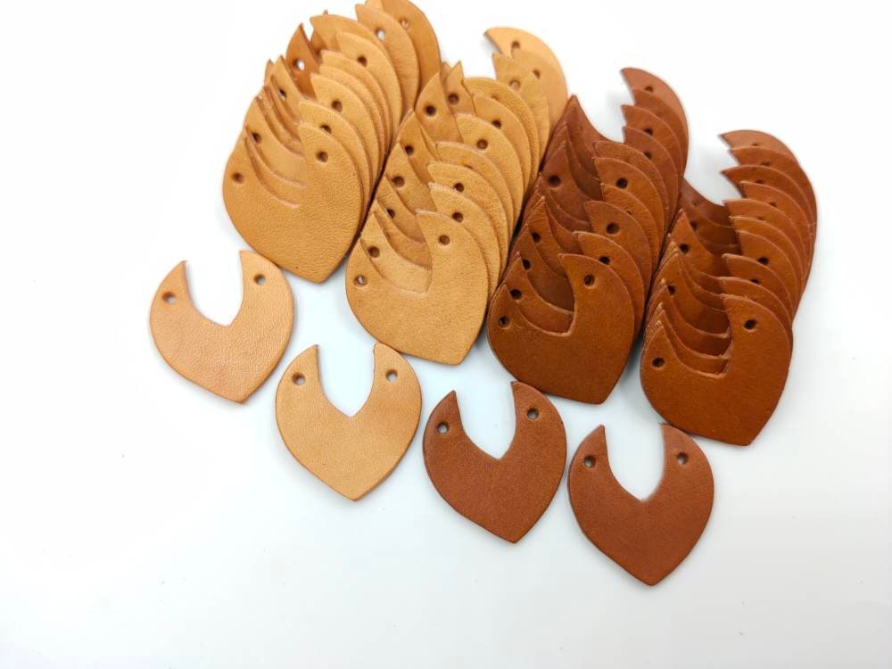 Heart Shape Leather Heart Cut Outs With 2 Holes 2 Sizes - Etsy