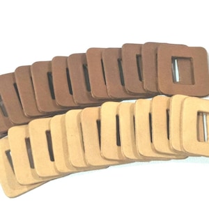 Rectangle Shape, Vegetable Tanned Leather Rectangle Cut Outs, 1 1/4" X ...
