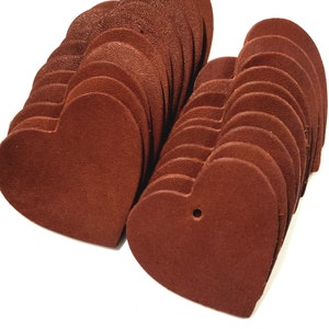 Heart Shape, Leather Heart Blank, 2 Sizes 40mm.1 9/16 50mm.2, Blank ...