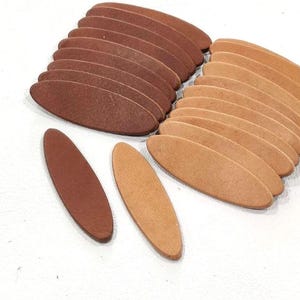 Oval Shape, Vegetable Tanned Leather Oval (narrow), 50mm. (2") 64mm.(2 ...