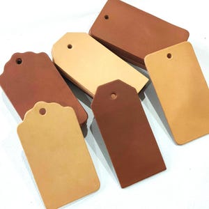 Leather Tag Blank, Leather Luggage Tag, Blank Leather Tag With a Hole ...