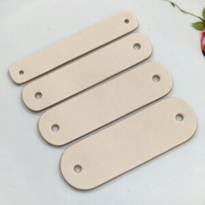Blank Leather Rectangle With Rounded Edges, 6 Sizes, Leather Tag Name ...