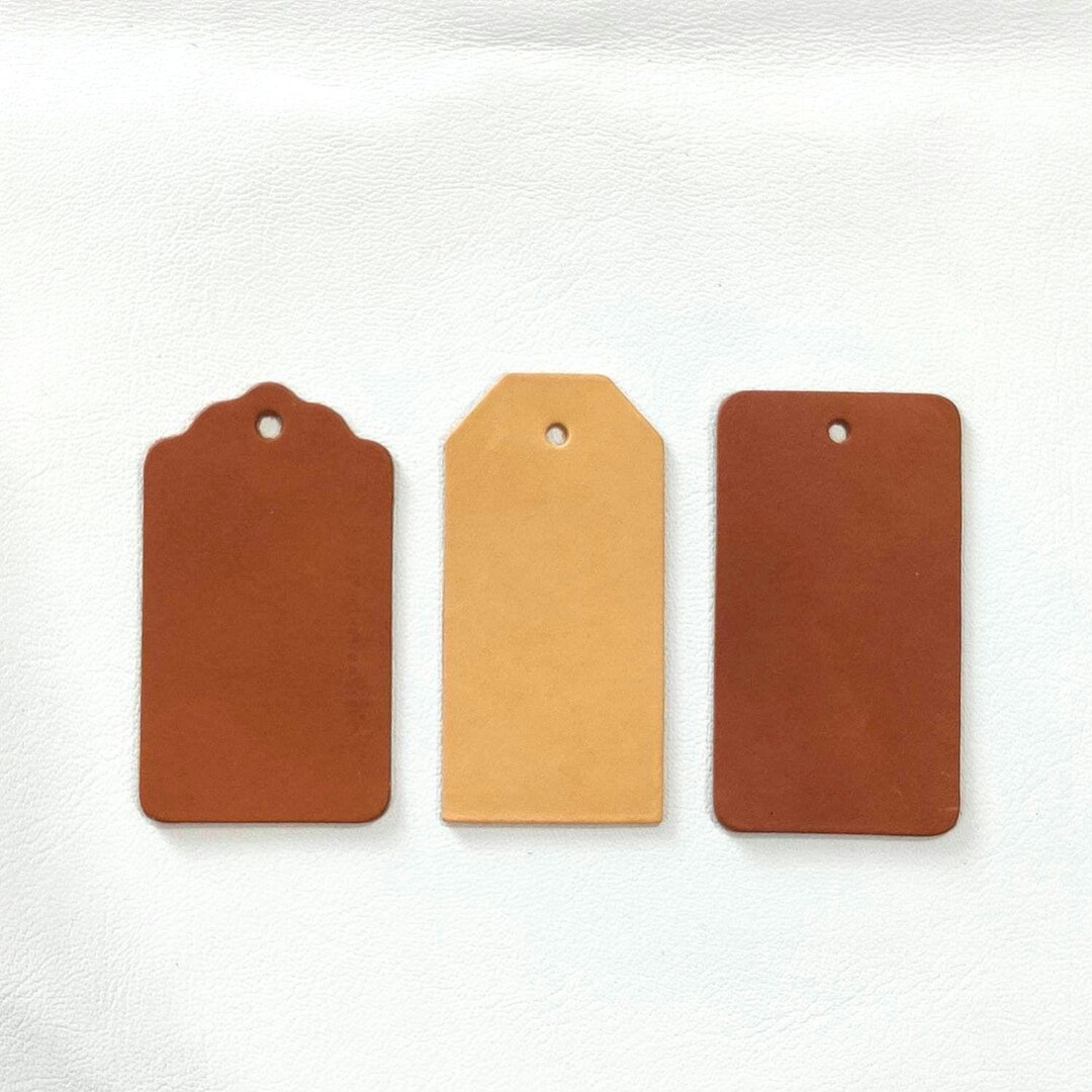 Leather Tag Blank, Leather Luggage Tag, Blank Leather Tag With a Hole ...