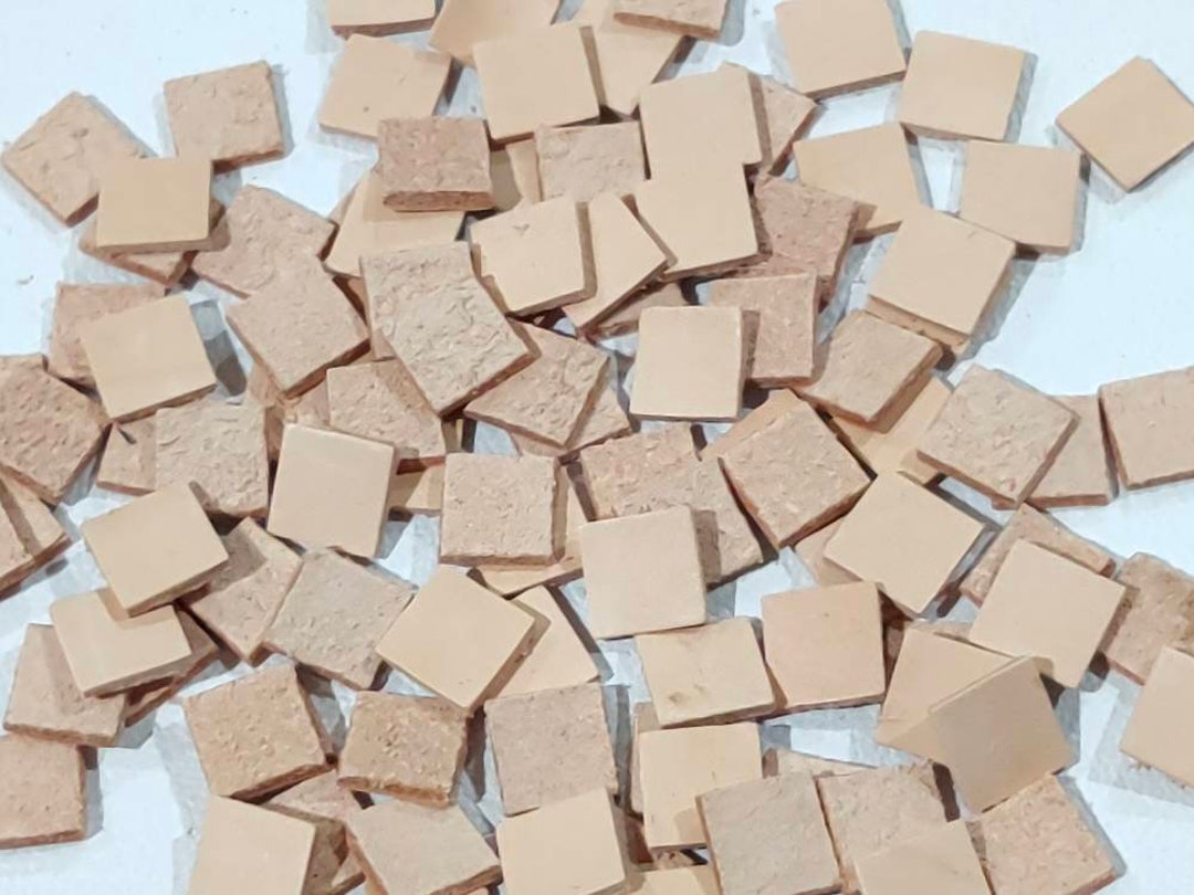 Square Shape Tiny Leather Square 8 Sizes Natural Vegetable - Etsy