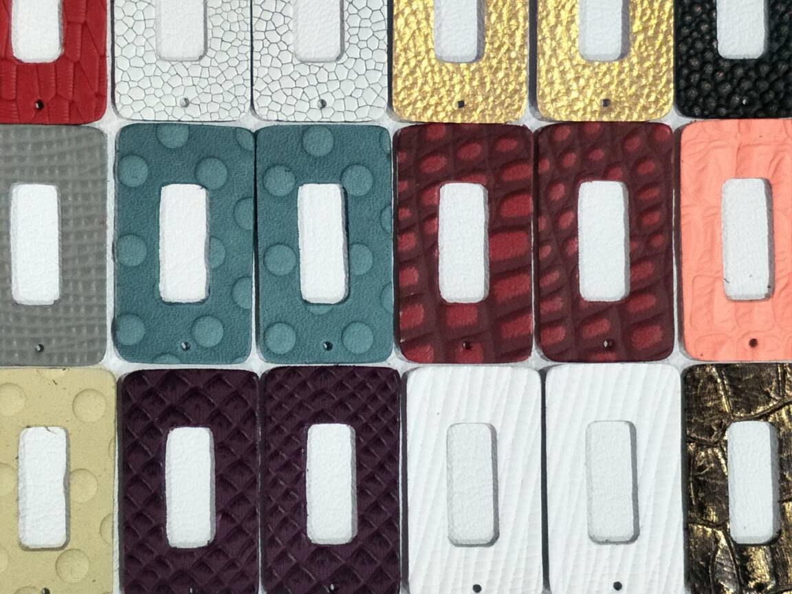 Rectangle Shape Embossed Leather Rectangle Cut Outs With | Etsy