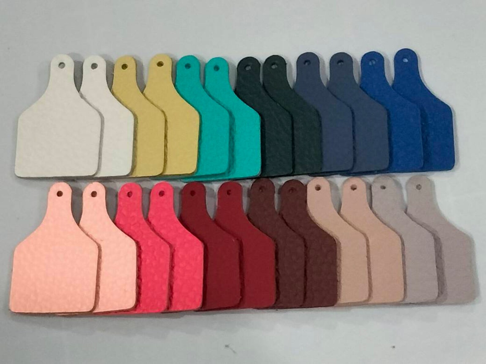 Leather Ear Tag Blank Textured Leather Ear Tag 24 Pieces - Etsy