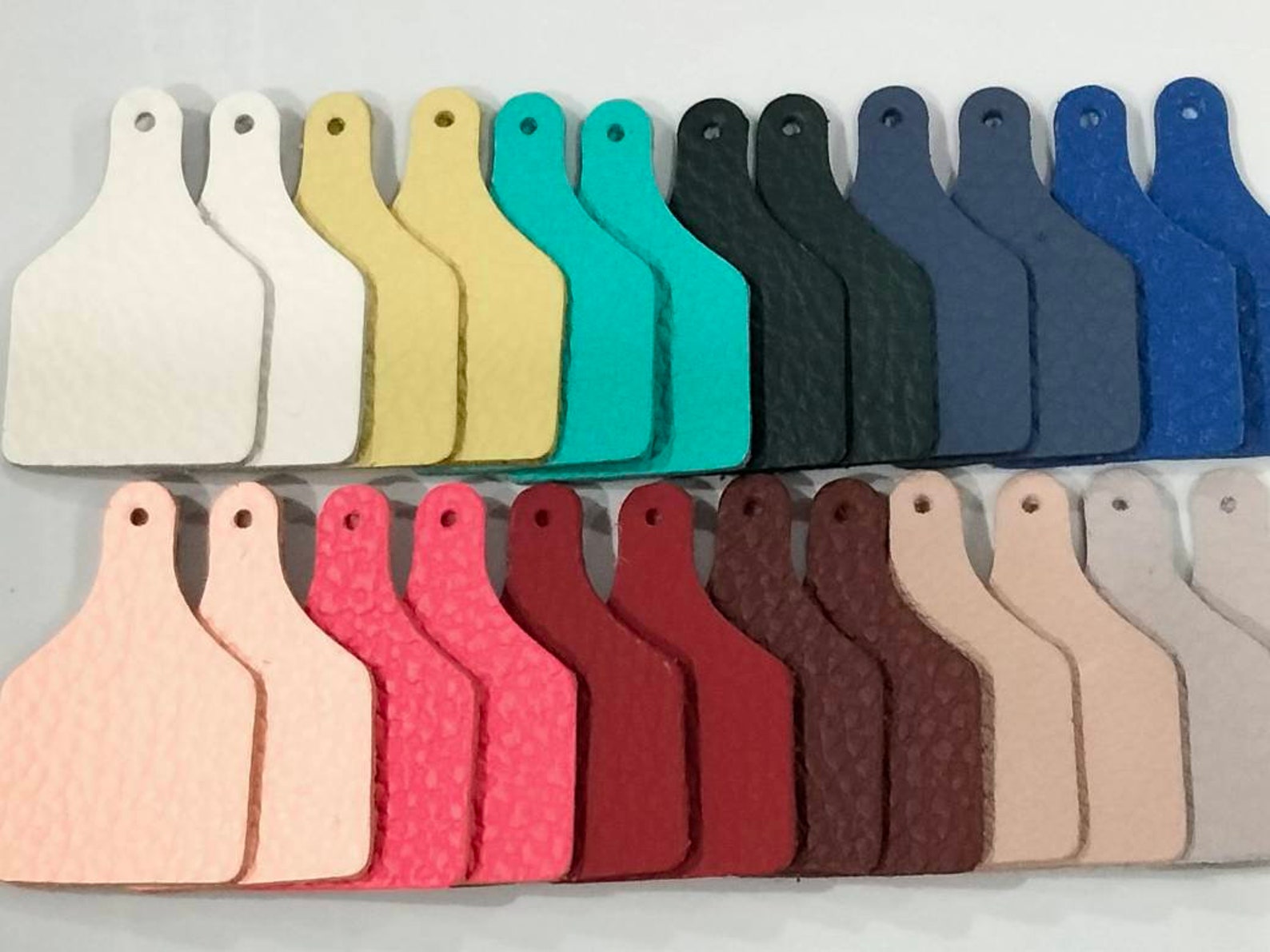 Leather Ear Tag Blank Textured Leather Ear Tag 24 Pieces - Etsy