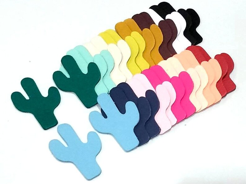 Leather Cactus Die Cuts: Mixed Colors, 2 Sizes, Set of 20 - Etsy