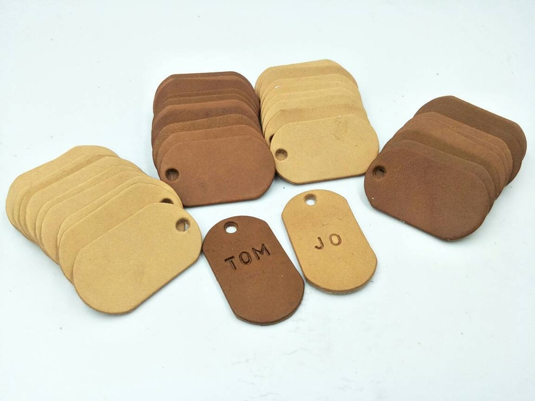 Army Shape, Blank Leather Army Tag, 1"x1 3/4" (25mm.x45mm.), Army Tag ...