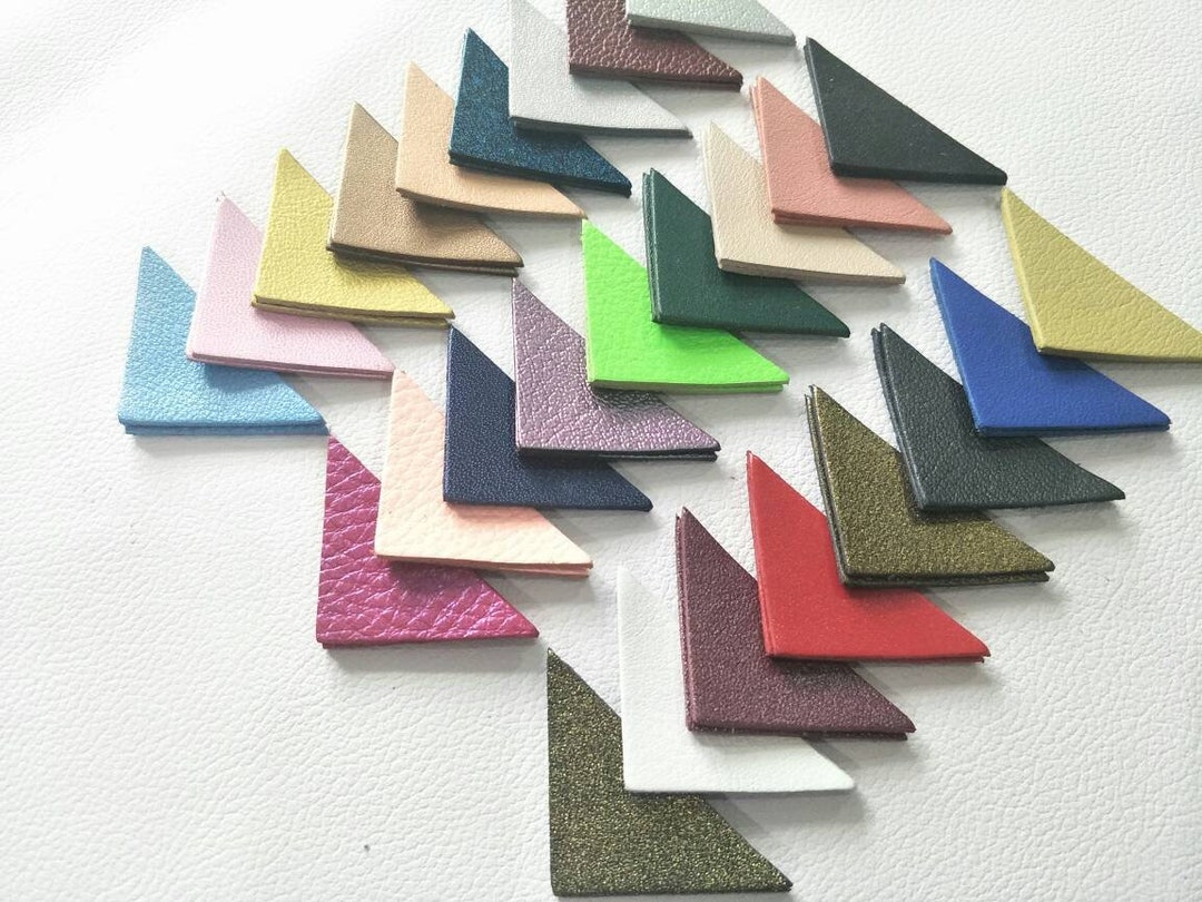 Triangle Shape, Metallic Leather Triangle, 50 Pcs.25 Pairs, 50mm ...