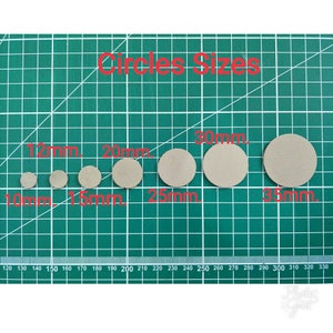 Circle Shape, Textured Leather Circle, 12 Sizes, Mixed Colors, Circle ...