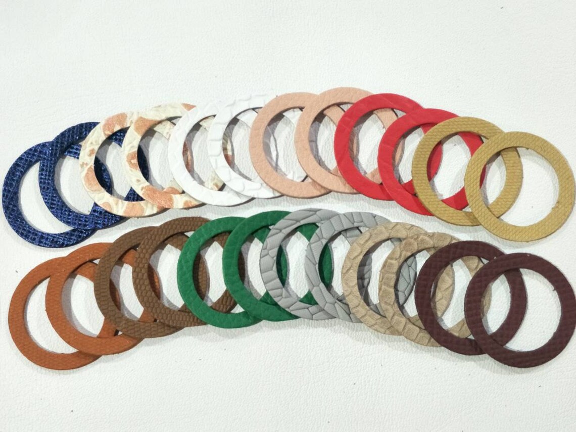 Circle Shape Embossed Leather Circle Cut Outs 40 Mm. 12 - Etsy