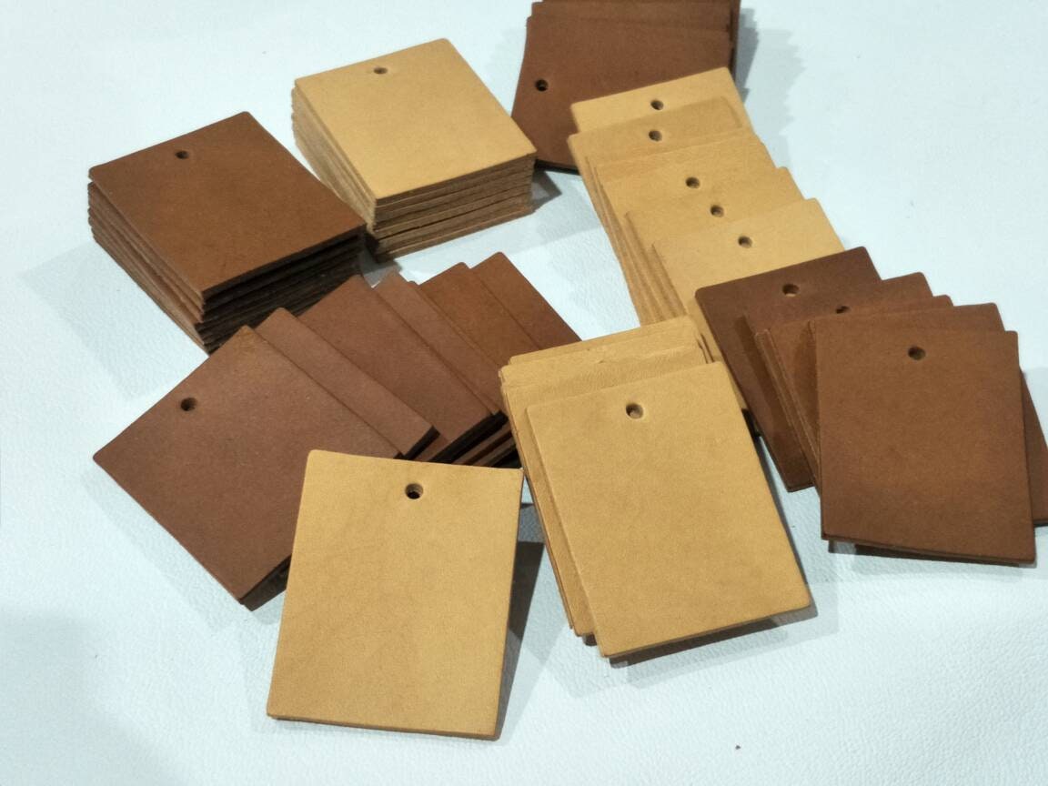 Blank Rectangle Leather Tags With Hole Blank Leather Label - Etsy